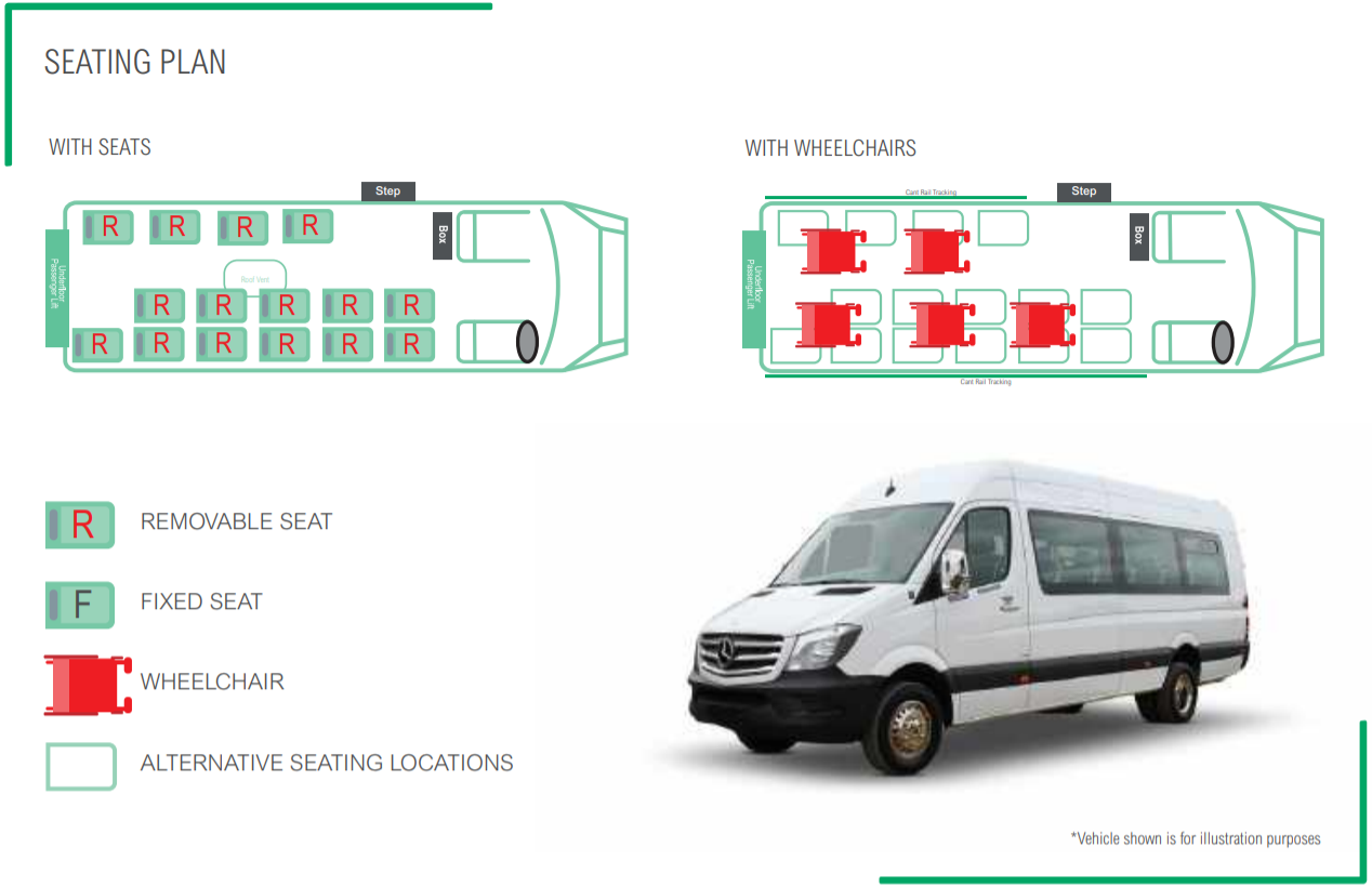 17 Seat Side Entry Accessible Minibus Vehicle Specification
